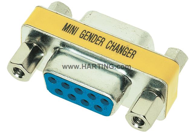 Gender Changer SUB-D9, f-m - 39509040031 - HARTING Connectivity