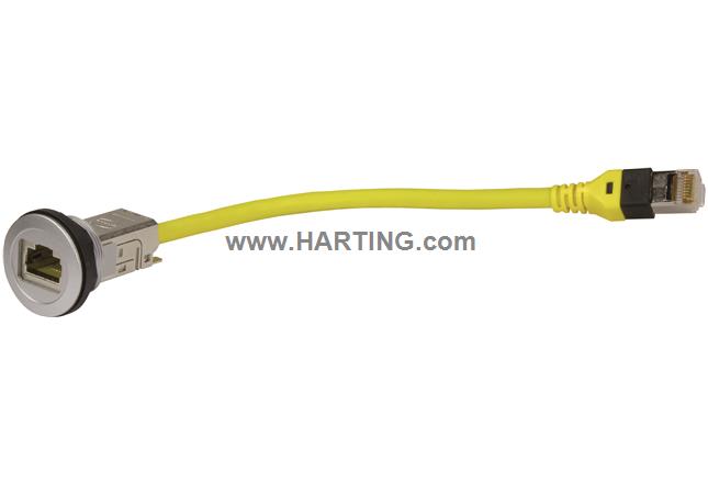 har-port RJ45 IP20 coupler cable; 1,00m | 09454521509 - HARTING