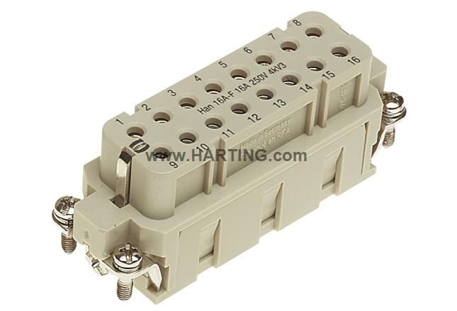 Han A 16 Pos. F Insert Screw | 09200162891 - HARTING