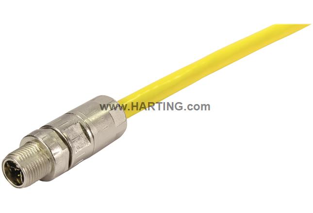 M12 X-coded cable assembly; 10m | HARTING Technology Group