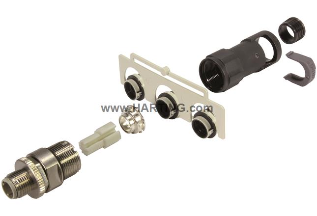 M12-L male 4-p D-cod. with conduit M17x1 | HARTING Technology Group