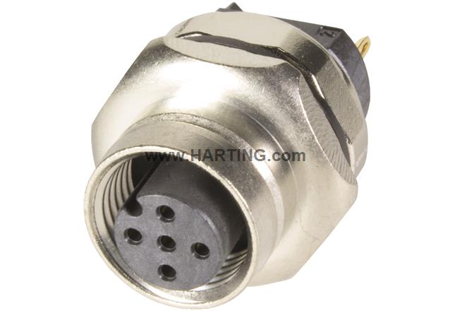 PCB receptacle female front A-cod 5-pole | HARTING Technology Group