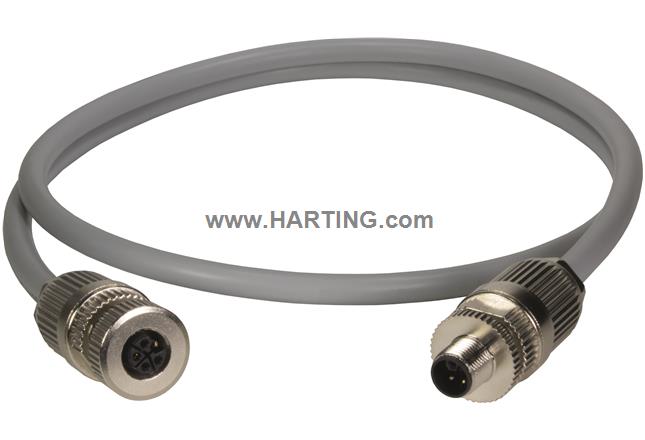 M12 L-coded Cable Assembly 15m | HARTING Technology Group