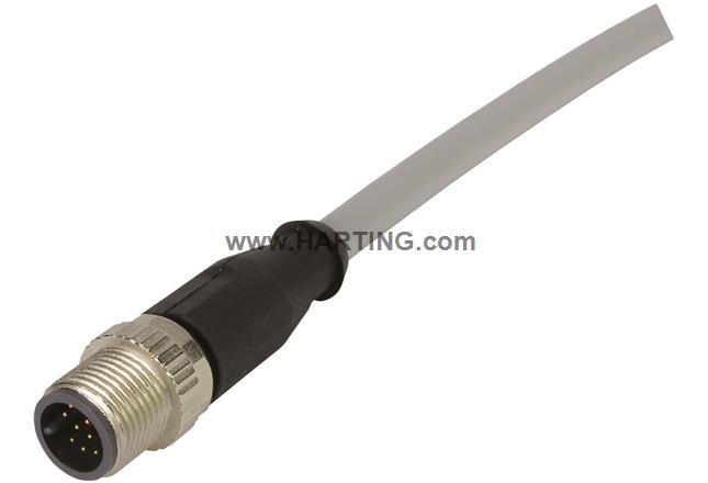 M12 Cable Assembly A-cod st/st f/m 1,5m | HARTING Technology Group