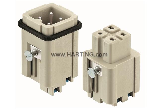 Han 3A male insert with Quick-Lock | HARTING Technology Group