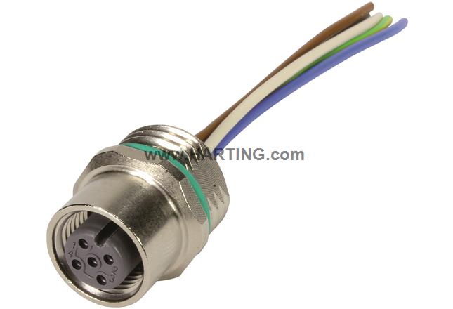 M12 Cable Assembly A-cod st/- f/- 0,5m | HARTING Technology Group