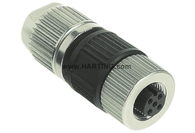 Circular Connector w. Harax M12 L 5 F | HARTING Technology Group