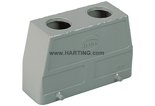 Han B Hood Top Entry 4 Pegs 2x PG 21 wit | HARTING Technology Group