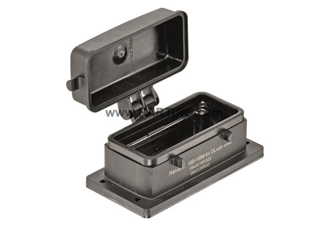 Han-Eco 16B-HBM/RA-for DL-with cover | HARTING Technology Group