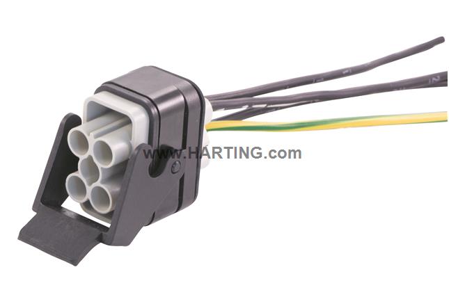 Han Q4/2 Bulkhead m 4xAWG10 0,18m sample | HARTING Technology Group